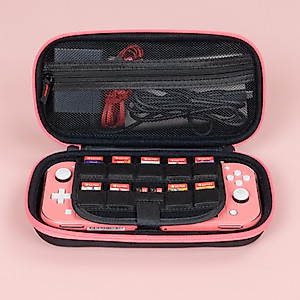 ButterFox Large Carrying Case for Nintendo Switch Lite, Fits Charger, Large Storage Pouch for Switch Lite Accessories - Black/Blue