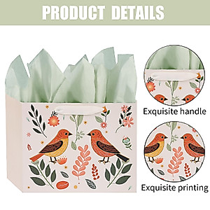 13" Large Gift Bag with Card and Tissue Paper Perfect for Baby Shower Birthday Bridal Showers Anniversary Graduations Party