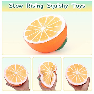 Half Watermelon Jumbo Squishies Fidget Toys, Sensory Push Bubble, Slow Rising Squishy Toys Galaxy Starry Packs Scented Squishy Squeeze Toy Stress Reliever Gift