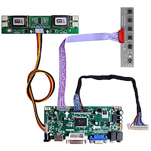 GeeekPi NT68676 Case Kit, HDMI+VGA+DVI+Audio Input LCD Controller Driver Board or HSD190MEN4 M170EN06 17" 19" 1280x1024 4CCFL 30Pins LCD Panel + Acrylic case Fit for Arcade1Up Monitor