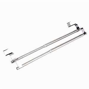 Fybida Towel Rack Over Door Over Door Towel Rack 26×13×3 Double Layers Stainless Steel Telescopic Towel Rack Hanger Bathroom Kitchen
