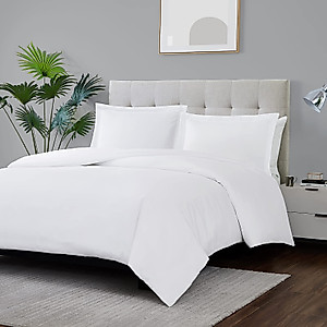 Lifewit Queen Duvet Cover Set White - Ultra Soft Breathable 3 Pieces Bedding Set with Zipper Closure & Corner Ties - 1 Duvet Cover 68x90 inches & 2 Pillow Shams 20x26 inches-