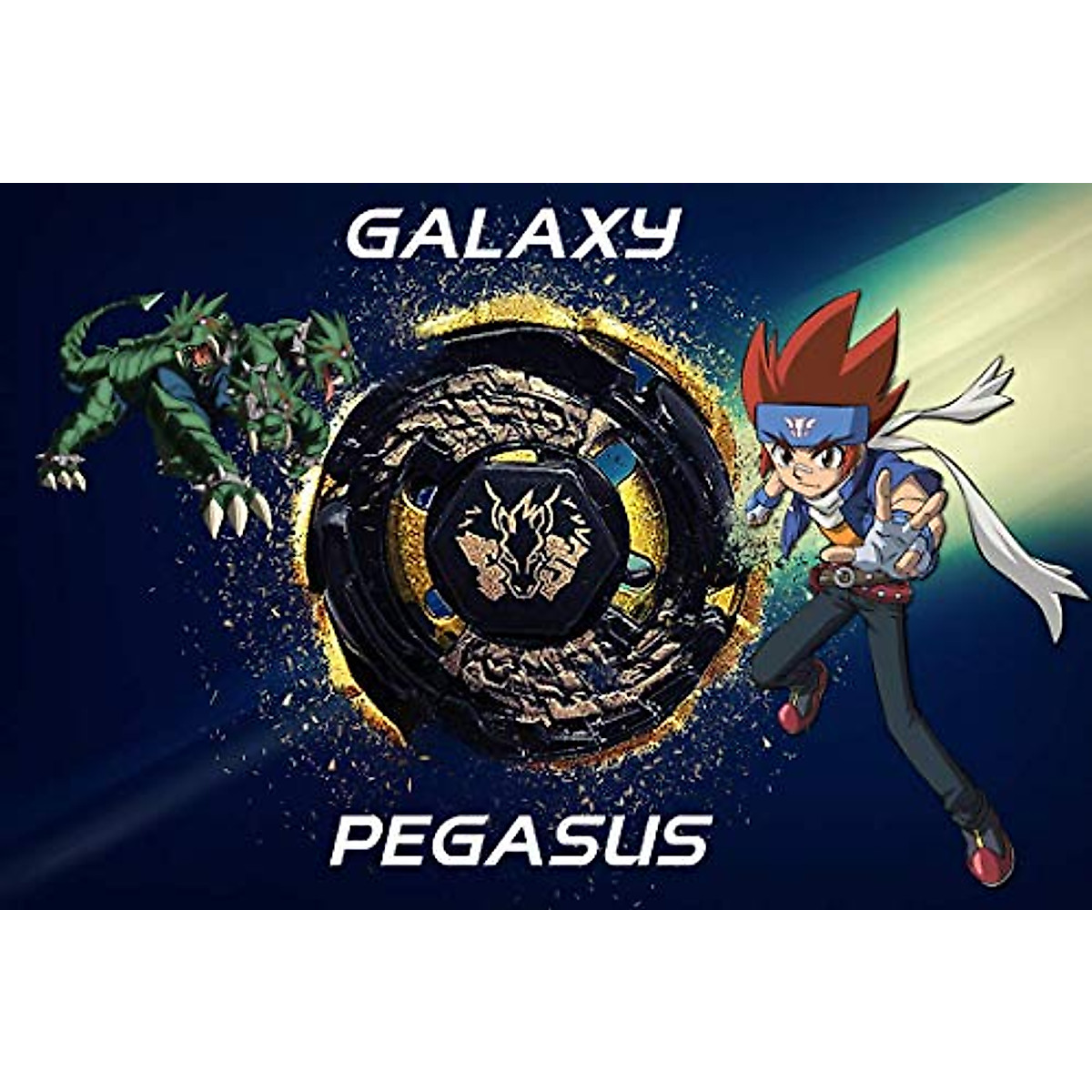 Crush Bey Battling Blades Metal Fusion Starter Set | 3 Tops and Launcher (L-Drago Destructor, Phantom Orion & Black Sun Galaxy Pegasus)