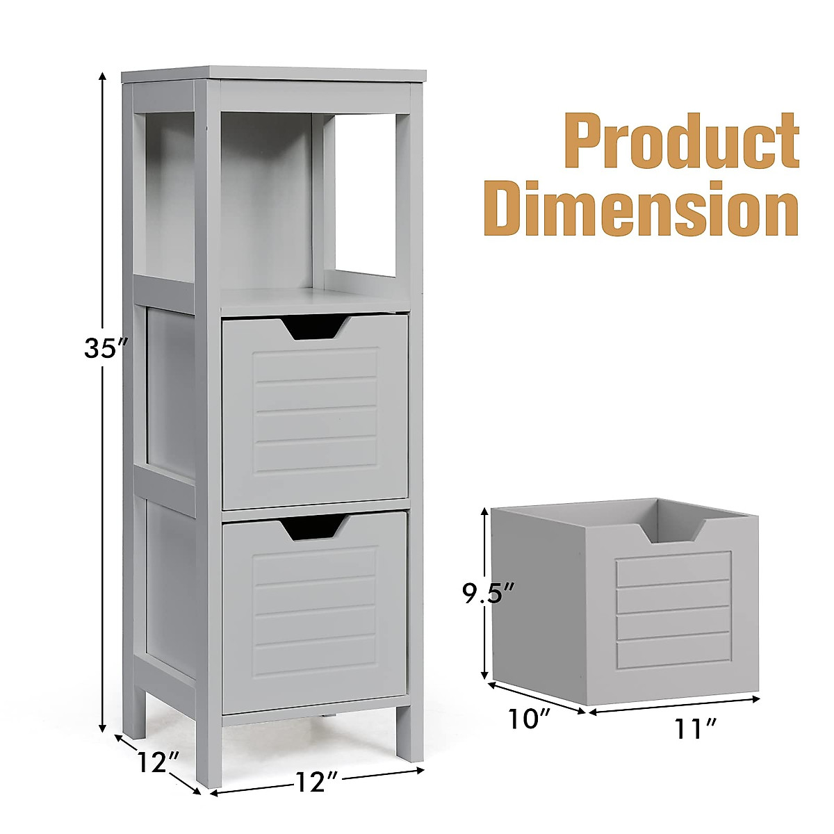 bettary Cabinet, Large, Grey