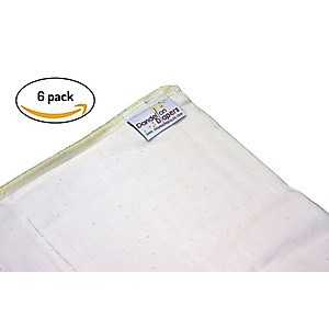 Dandelion Diapers Cloth Diaper Prefolds 100% Organic Cotton Natural Unbleached DSQ | Infant Size 2 | 6 Pack