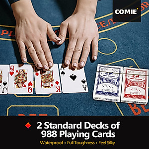 Comie Poker Chips,500PCS Poker Chip Set with Aluminum Travel Case,11.5 Gram Poker Set for Texas Holdem Blackjack Gambling