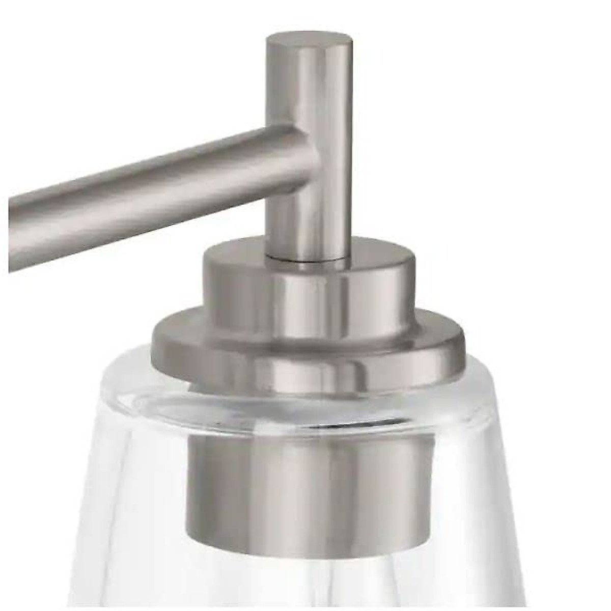 Hampton Bay 22.5 in. Wakefield 3-Light Brushed Nickel Modern Bathroom Vanity Light with Clear Glass Shades