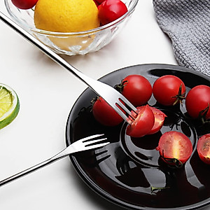 Hemoton Stainless Steel Fondue Forks: Kabob Skewer BBQ Forks Roasting Sticks Cheese Fondue Forks For Sausage Hot Dog Campfire Camping Stove Grill Black 6Pcs