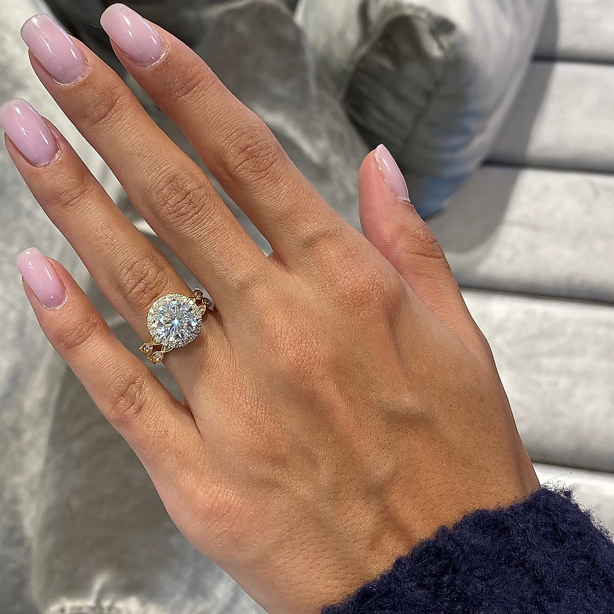 GLAM AND GEMS 3/4 Carat Lab Grown Diamond and 3 Carat Moissanite Wedding Band Ring Set for Women in 14k White or Yellow Gold (D-E, VS, cttw) Anniversary Promise Ring Size 4.5 to 11