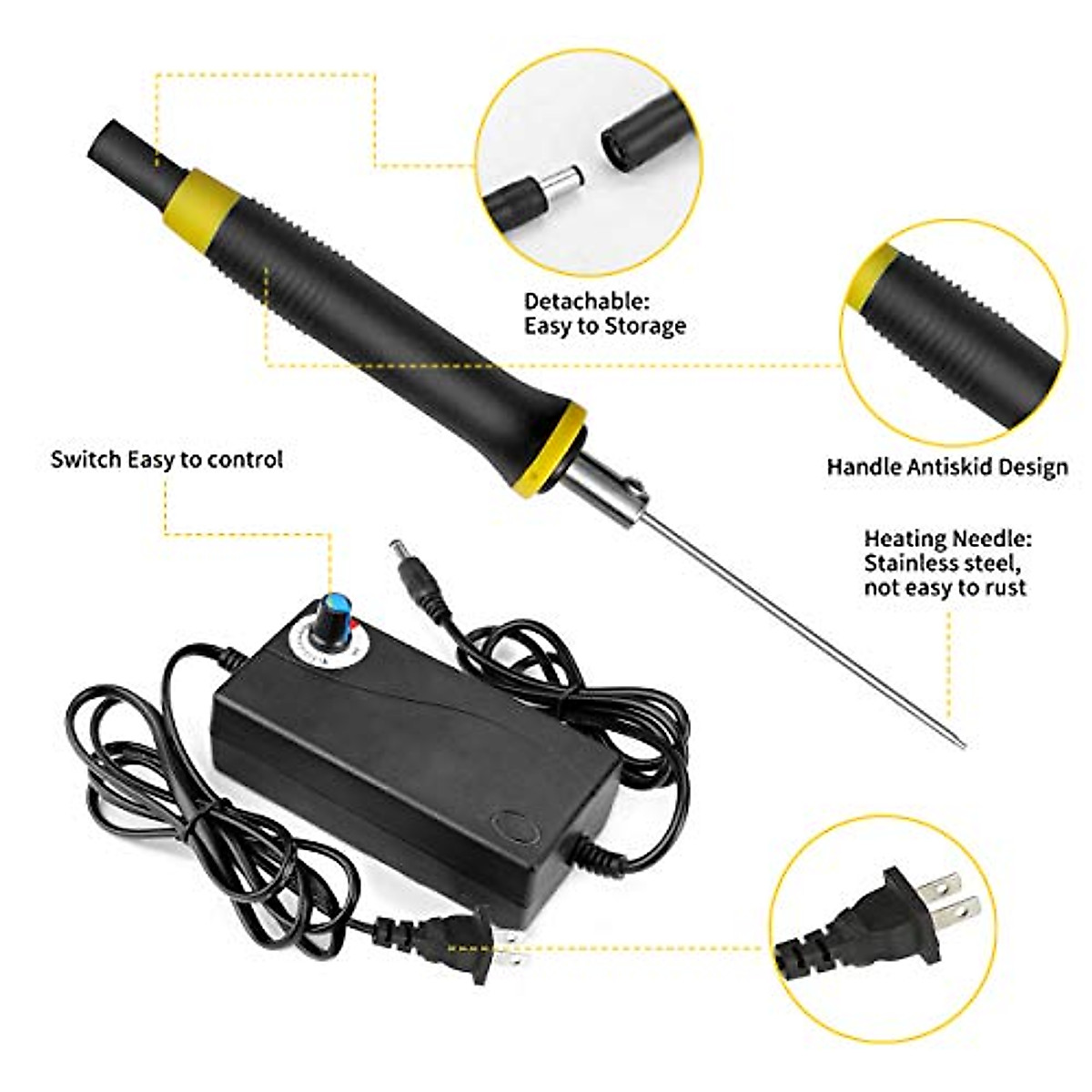 Jhua Hot Knife Foam Cutter Electric Styrofoam Cutting Tool 36W Hot Wire Foam Cutter Electric Foam Cutting Machine Pen Hot Pen 5CM Styrofoam Cutter Cutting Tool Kit