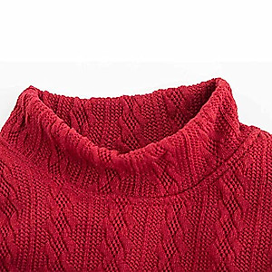 Dog Knitted Sweater Dress Lace Tulle Tutu Outfit Skirt with Heart Pattern for Small Medium Girl Dogs Christmas Birthday Party (Red, S)