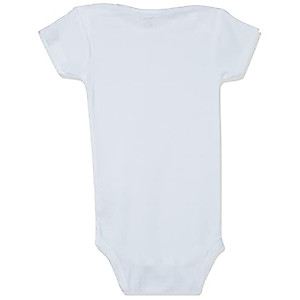 Gerber Baby 8-Pack Short Sleeve Onesies Bodysuits, Solid White, 0-3 Months