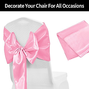 yourose 5 Pack Satin Table Runners 12 x 108 inch for Wedding Banquet Decoration, Bright Silk and Smooth Fabric Party Table Runner （Pink，5 piecess）