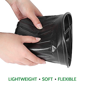 JERIA 100-Pack 1 Gallon Flexible Plant Nursery Pots with 100Pcs Plant Labels,Thickened Soft Plastic Seedling Pots,Seed Starting Pot Flower Plant Container for Succulents，Seedlings