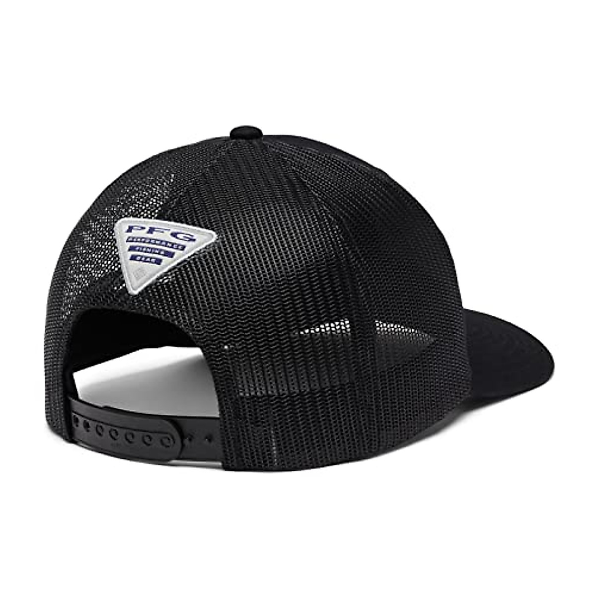 Columbia Unisex PFG Mesh Snap Back Ball Cap, Black, Hook