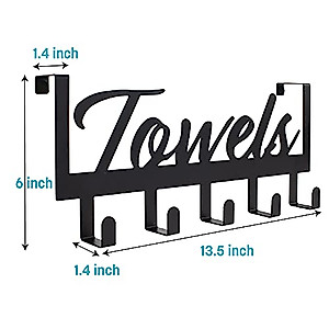 Aesthetic Over The Door Towel Rack for Your Bathroom – Space Saving and Convenient Towel Holder with Sturdy Hooks – The Perfect Addition to Your Bathroom Decor