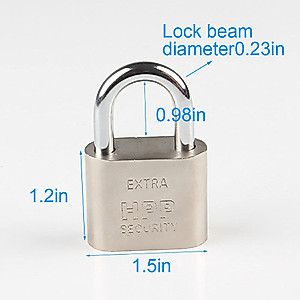 WANLIAN 40mm Compact Master Lock with 4 Keys, Champagne Gold