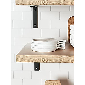 HOMBENE Spoon Rest for Kitchen Counter, 5.5 Inches Spoon Holder, Ceramic Ladle Rest for Stove Top, Spatula Holder Porcelain, Coffee, Kitchen Utensils Accessories, Set of 4, White