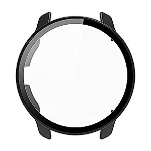 Acadeny venu 2 plus-case-2black Case with Tempered Glass Screen Protector Compatible for Garmin Plus, 9H Hardness 360 Degree All-Round Protective Ultra Thin PC Cover