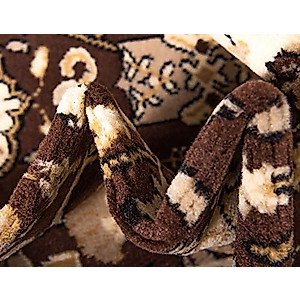 Unique Loom Espahan Collection Traditional Classic Inspired, Intricate Design Area Rug, 10 ft x 13 ft, Brown/Beige