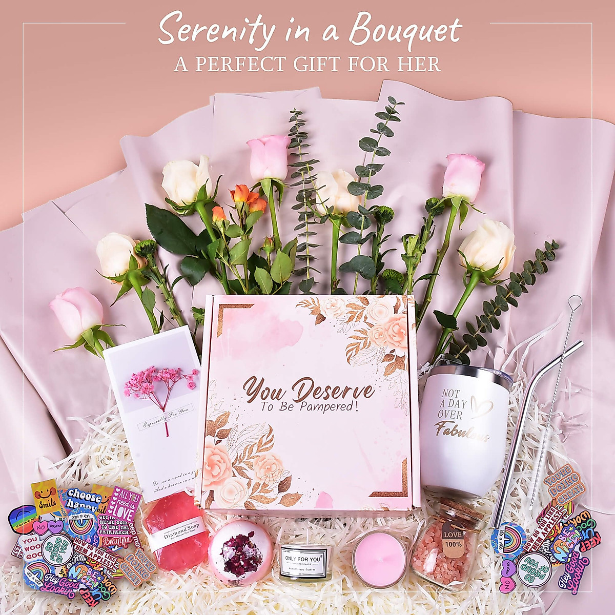 Birthday Gifts for Women Friendship, Spa Gift Baskets Set, Unique Gifts Ideas for Women, Christmas Gifts for Mom Best Friends Sister Wife Coworker,30th 40th 50th 60th Birthday Gifts for Women