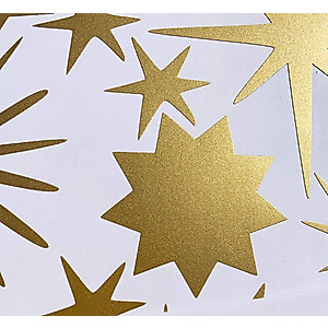 Star Wall Stickers Girls Room Wall Decals (116pcs) Sparkle Wall Sticker Stick and Peel Stars Stickers-6 Sizes