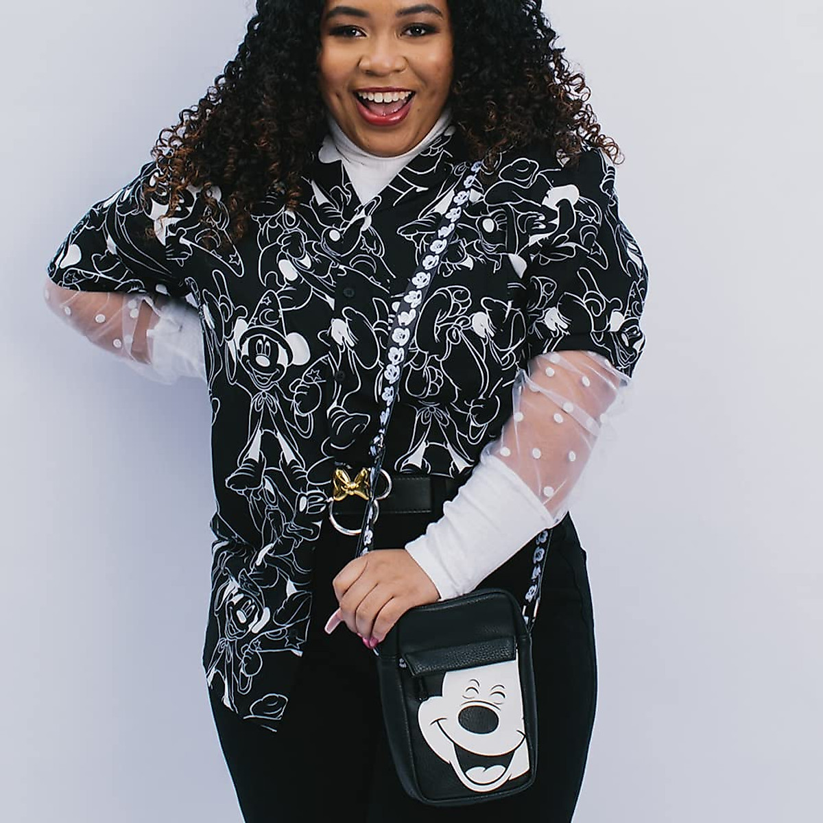 Buckle Down Disney Bag, Crossbody, Mickey Mouse Smiling, Vegan Leather