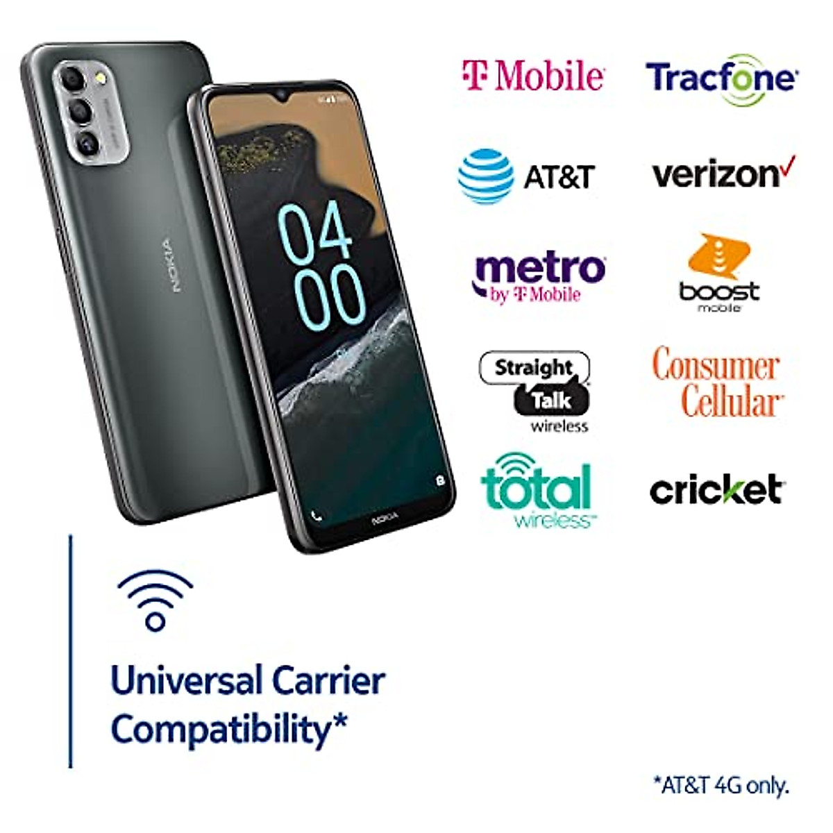 Nokia G400 5G | Verizon, AT&T, T-Mobile | Android 12 | Unlocked Smartphone | 3-Day Battery | US Version | 4/64GB | 6.58-Inch Screen | 48MP Triple Camera | Meteor Grey