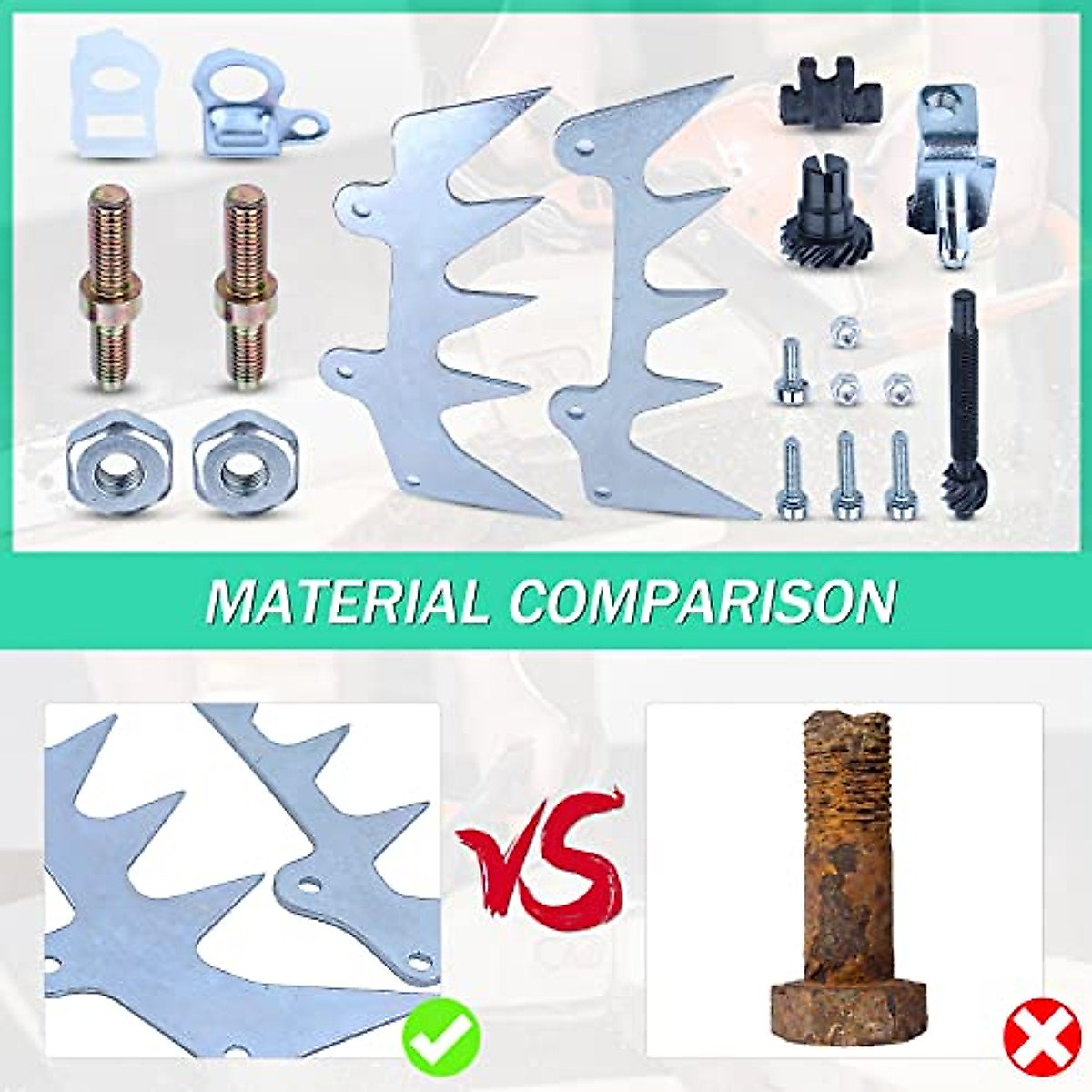 Adefol Chain Saw Bumper Spike/Felling Dog 21pcs Kit for Stihl MS660 MS460 MS440 066 046 044 Replacement Parts with Chain Adjuster Tensioner, Bar Stud, Bar Nut for 1122 664 0503, 1122 664 0508
