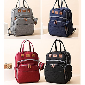 Vviitop Diaper Bag Backpack, Travel Baby Bags with Stroller Straps, Maternity Back Pack for Baby Large Internal Storage 13 Pockets for Mom and Dad (Red)