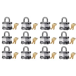 Master Lock 3KA-3210 1-1/2" Laminated Keyed Alike Padlocks - Quantity 1212