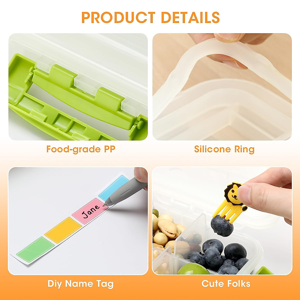 AIEVE Snack Box for Kids, Adjustable 13 Compartment Tackle Box for Snacks Charcuterie Container, Kids and Adult Reusable Snackle Box for Travel, School, Trip, Picnic, Boat