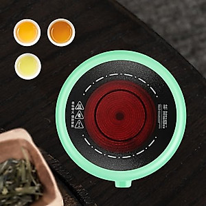 800W/110V Induction Cooktop Stove Electric Mini Stove Induction Burner Hot Plate, Portable Induction Burner Countertop Water Stove for Boiling Water, Making Tea and Coffee, Adjustable Power (green)