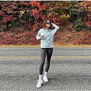 RBX Women's Fleece Lined Legging with Zip Pockets Full Length Outdoor Fleece Legging Zipper Pocket Solid Black S