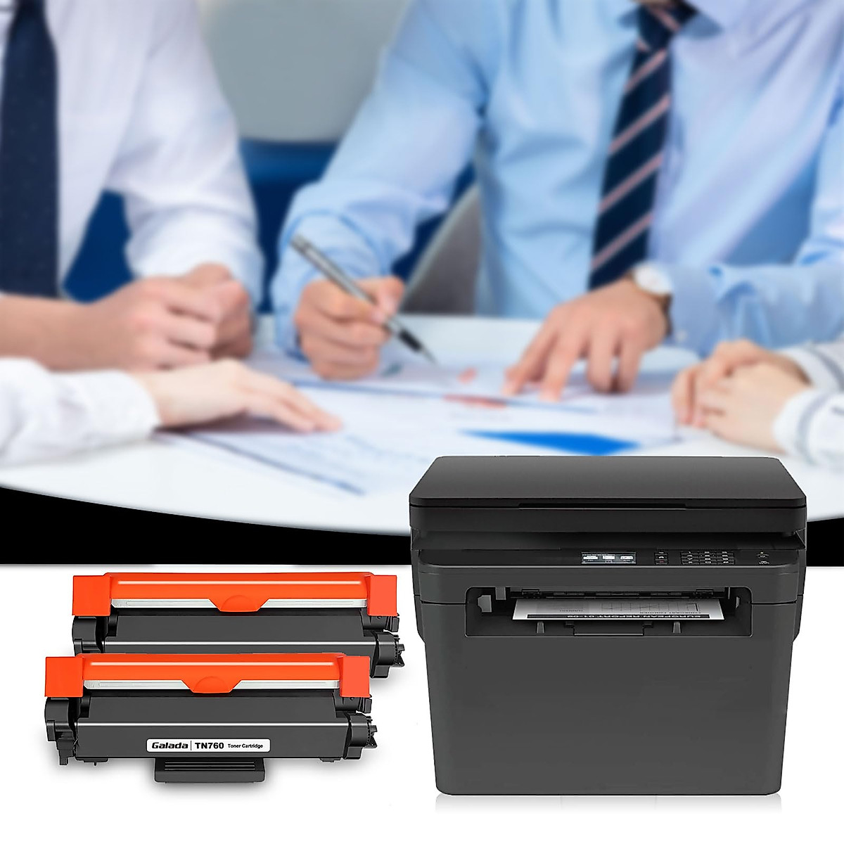 GALADA Compatible Toner Cartridge Replacement for Brother TN-730 TN730 TN-760 TN760 for MFC-L2710DW MFC-L2730DW MFC-L2750DW DCP-L2550DW HL-L2350DW HL-L2370DW HL-L2390DW HL-L2395DW Printer (2 Black)