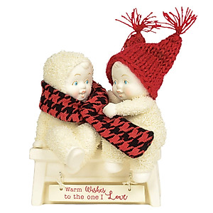 Department 56 Snowbabies Classics Warm Wishes to The One I Love Figurine, 4.5 Inch, Multicolor