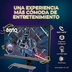 BenQ EL2870U 28 Inch 4K UHD Gaming Computer Monitor with 1ms Response Time, Freesync, HDR, Eye-care, Brightness Intelligence Technology with Built in Speakers