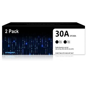 30A Toner Cartridges (2-Pack) | Replacement for HP 30A Black Toner Cartridge Works with Pro M203 Series, Pro MFP M227 Series | CF230A