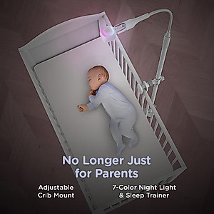 HUBBLE CONNECTED Nursery Pal Crib Edition – Smart Video Baby Monitor with 5" Touch Screen Display and Wi-Fi Connectivity, 7-Color Night Light and Sleep Trainer