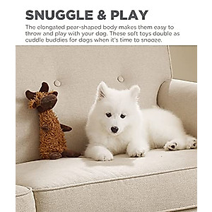 Outward Hound Scruffles Moose Plush Squeaky Dog Toy, Small