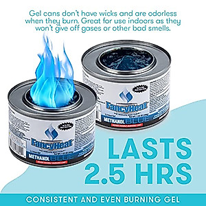 Food Warmer Gel Cans for Chafing Dish (Set of 6 Gel Warming Cans) - Food Warmers for Parties, Buffet Trays, Catering Dishes - Disposable Chafing Burners to Keep Food Warm - Best Food Heaters