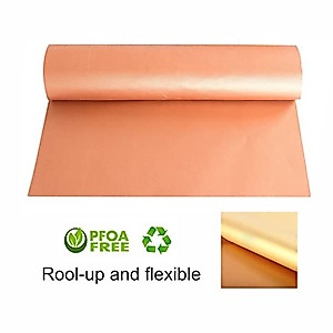 WPG Grill Mat Set of 6-100% Non-Stick BBQ Grill Mats, PFOA Free, Reusable and Easy to Clean, Works on Electric Grill Outdoor Gas Charcoal BBQ, Baking Mats, Heavy Duty (3Black 2Copper 1Mesh)