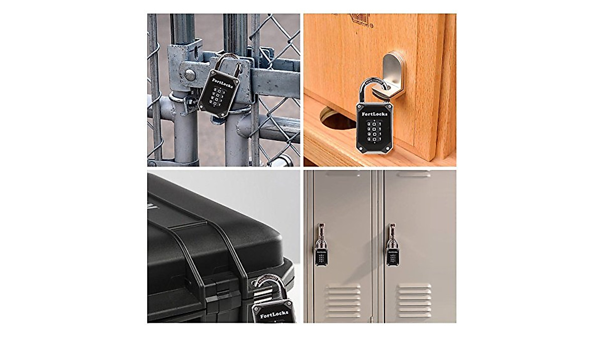 FortLocks 2 Pack - Heavy Duty 4-Digit Combination Locks for Indoor ...