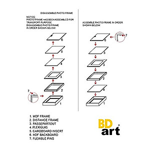 BD ART 20 x 20 (19.68x19.68) Inch 3D Box Picture Frame Black with Mount 15.75x15.75 inch Plexiglass Depth 1.18 inch