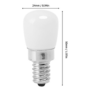 Refrigerator Lamp Bulb, LED Refrigerator Bulb 120V Zero Heat Output NonStrobe Light EcoFriendly Energy Saving for Freezer (White Light)