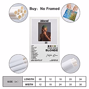 ZOIS Music Posters For Room Aesthetic 90s Frank Ocean Blond Canvas Art Poster And Wall Art Hanging Decor for Modern Family Corridor Posters 12x18inch(30x45cm)