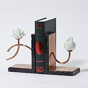 Book Ends for Shelves Chinese Style Creative Bookend Bookshelf Marble Anti-Moving Bookends, Used for Decoration of Office and Living Room Office Book Stand