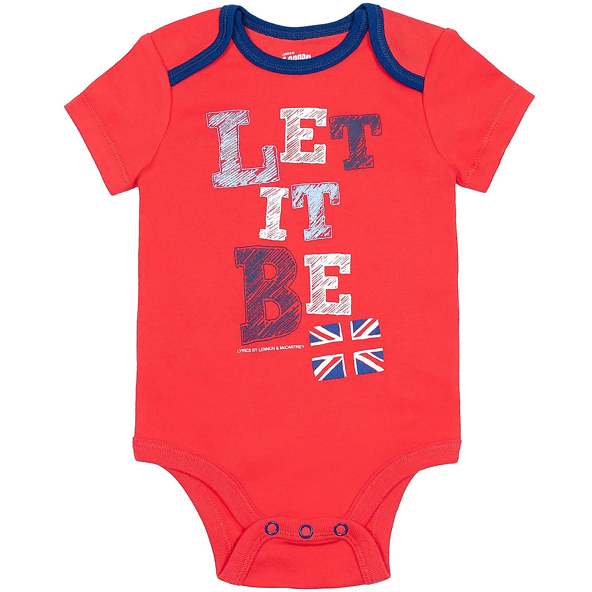 Lyrics by Lennon and McCartney Newborn Baby Boys 5 Pack Bodysuits Yellow/Red/Blue Newborn
