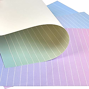 QLOUNI 72 Pack Colorful Stationery Paper, Stationery Paper and Envelopes Set - (48 Stationery Paper + 24 Envelopes) Letter Set for Writing Poems Lyrics Wedding Invitations