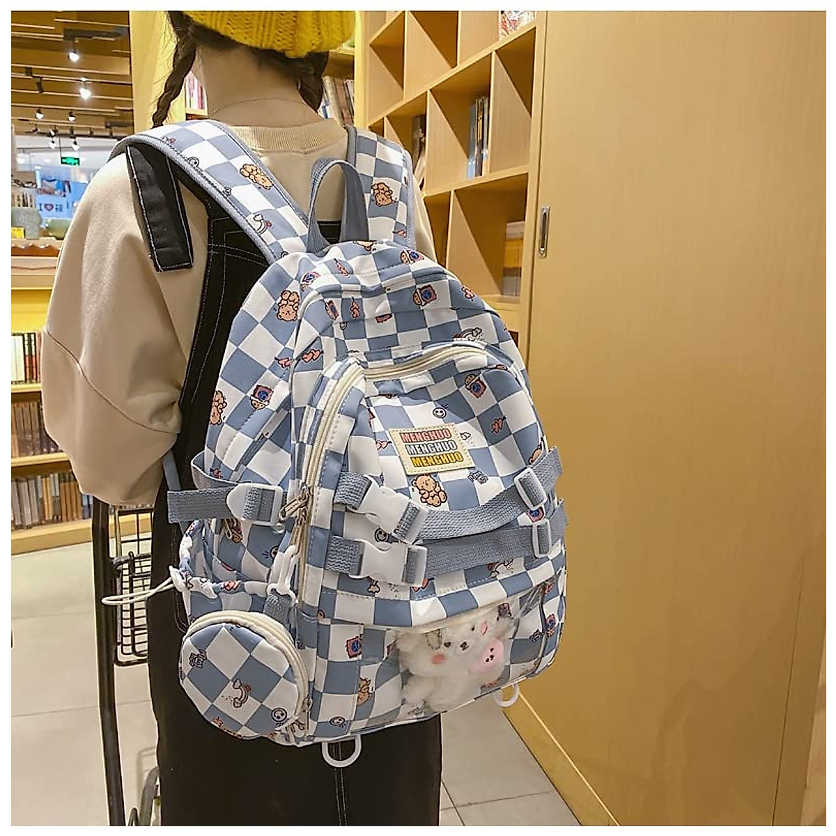 Lokkcy Kawaii Backpack for School,Backpacks for Girls and Backpack for Girls 10-12 Japanese School Bag book bags for girls 8-12(blue)